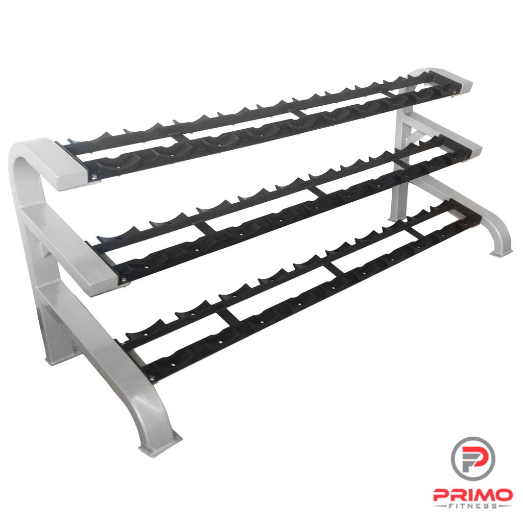 Muscle D Triple Dumbbell Rack - Primo Fitness