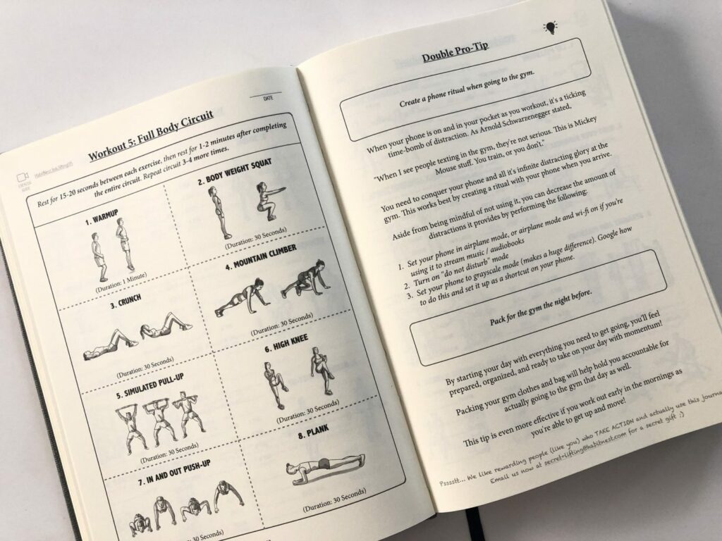 Habit Nest Weightlifting Gym Buddy Journal - Primo Fitness