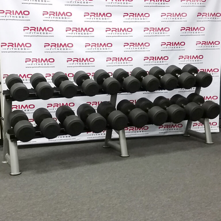 55 - 100 lb. Hampton Dura-Pro Round Urethane Dumbbell Set - Primo Fitness
